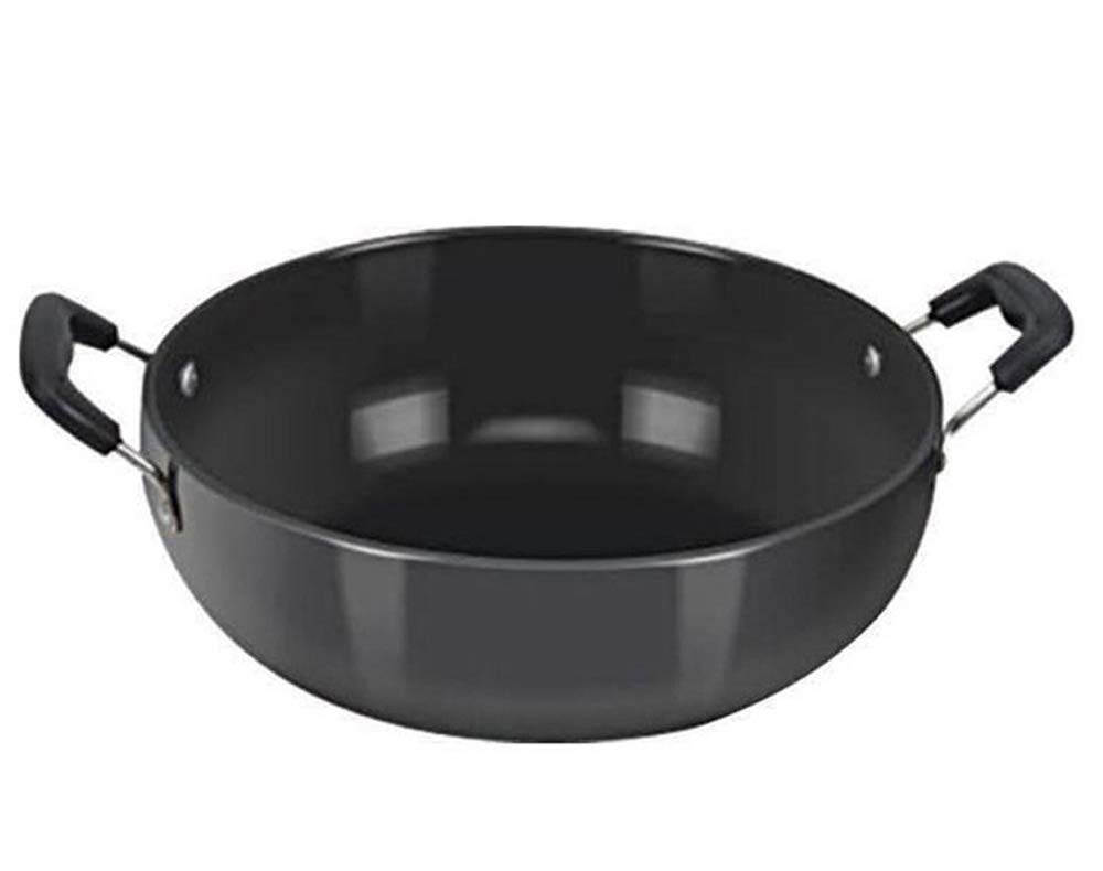 Satre Online and Marketing Hindalco Aluminium Kadai,Cookware Pan Size No-12, 3 mm,Aluminium Kadai,Kadhai Pan,Frying Pan