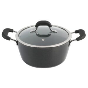 kenmore arlington 4.5 qt aluminum dutch oven w/lid- black diamond