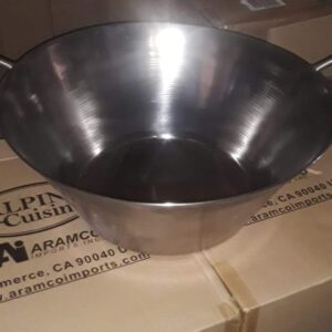 Cazo Grande Para Carnitas Extra Large 19" inch Stainless Steel Heavy Duty Acero Inoxidable Wok comal Fry