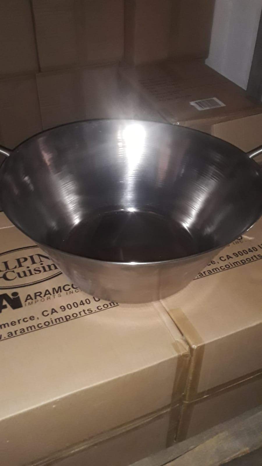 Cazo Grande Para Carnitas Extra Large 19" inch Stainless Steel Heavy Duty Acero Inoxidable Wok comal Fry