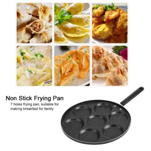 TOPINCN 7 Holes Frying Pan Non Stick Fried Eggs Cooking Pan Burger Mould Household Kitchen Cookware Cookware Breakfast Cooking Tool