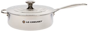 le creuset tri-ply stainless steel saute pan, 4.5 qt.