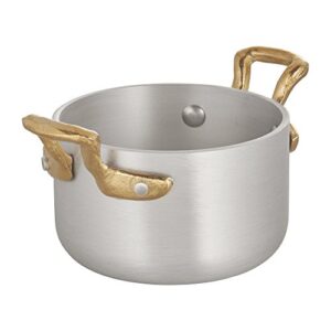 ballarini servintavola 4.3-inch mini dutch oven, made in italy,silver