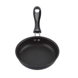 Keenso Mini Pan for One Egg, 5 inch 12cm Mini Egg Frying Pan with Handle Heat Resistant Non Stick Pot, Portable Camping Cooking Omelet Pan for Gas Stove Induction Hob