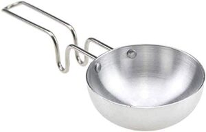 tabakh aluminium tadka pan with long handle, spice roasting tadka pan, vagaria with long handle stainless steel tadka frying pan spice heating pan