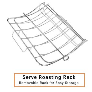 only fire Roasting Rack, Fits for 16x13 Inch Roasting Pan, Stainless Steel, Detachable