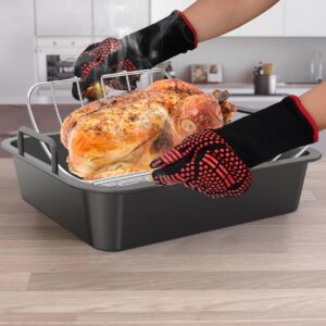 only fire Roasting Rack, Fits for 16x13 Inch Roasting Pan, Stainless Steel, Detachable