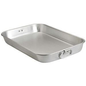 browne aluminum roasting pan with handles - 18"l x 12"w x 2"h