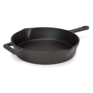 ecolution farmhouse cast iron pre seasoned fry pan, 11-inch,black