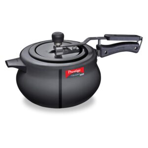 prestige svachh nakshatra plus hard anodised aluminium inner lid 5 litre pressure handi, black