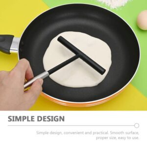 Operitacx Metal Crepe Spatulas Crepe Spreader T- Shape Stainless Steel Crepe Maker Batter Spreader Pancake Spreader Crepe Tools For Kitchen Home Crepe Rake (4.84 x7.67 inch)