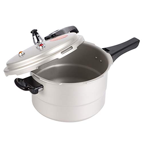 Alvinlite Household Pressure Cooker 4L Pressure Cooker with Steaming Layer Aluminum Silver Pressure Canner Kitchen Ware Cooking Utensil (20cm)