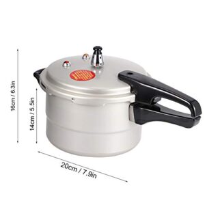 Alvinlite Household Pressure Cooker 4L Pressure Cooker with Steaming Layer Aluminum Silver Pressure Canner Kitchen Ware Cooking Utensil (20cm)