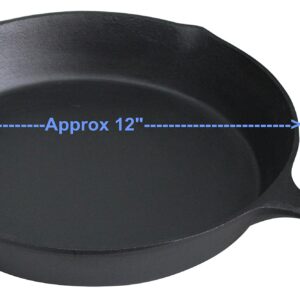 Ewei's Homeware 12 inch Pre Seasoned Cast Iron Skillet Pan