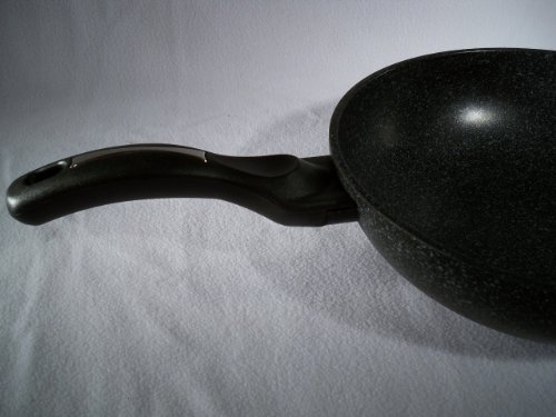 Ceramic Marble Coated Cast Aluminium Non Stick Wok 28 cm (11 inches)