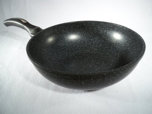 Ceramic Marble Coated Cast Aluminium Non Stick Wok 28 cm (11 inches)