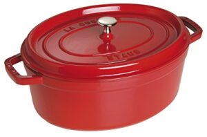 staub cast iron roaster/cocotte, oval 37 cm, 8 l, cherry red