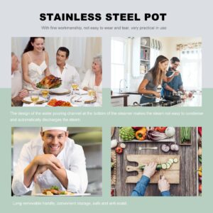 Stainless Steel Pasta Pot with Strainer Lid Pasta Pot Noodles Cooking Pot Kitchen Cookware Perfect for Cooking Noodle Veggie or Sauce, Silver 1.5L