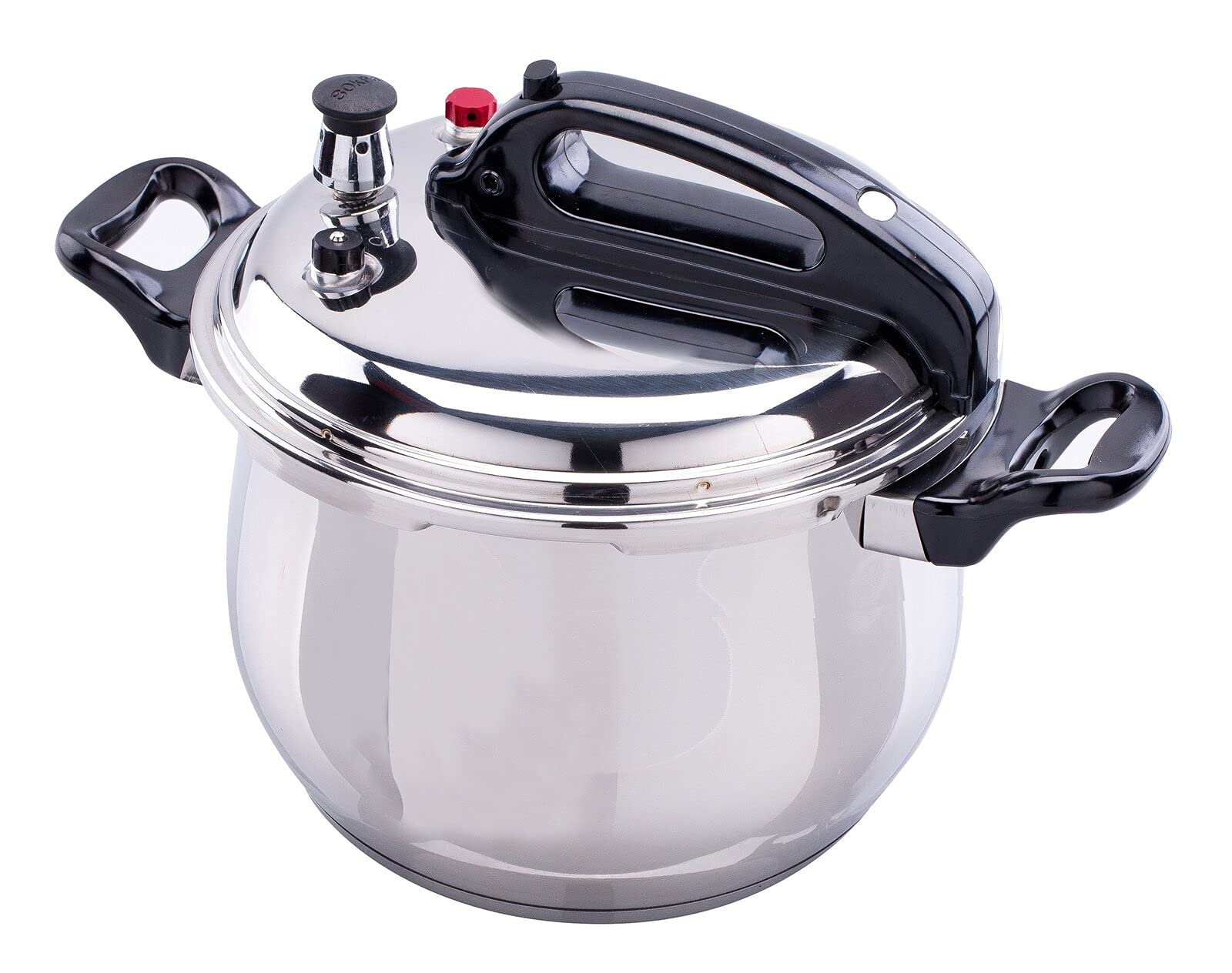 Bene Casa - Stainless Steel Pressure Cooker (9.5 Quarts) - Features Sure-lock Lid System with Airtight Seal and Pressure Release Valve - Dishwasher Safe