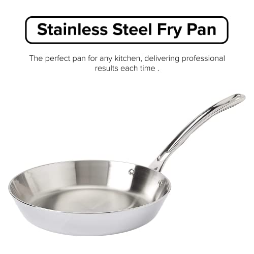 Viking Culinary Contemporary 3-Ply Stainless Steel Nonctick Fry Pan, 10 Inch, Ergonomic Stay-Cool Handle, Dishwasher, Oven Safe, Works on All Cooktops including Induction