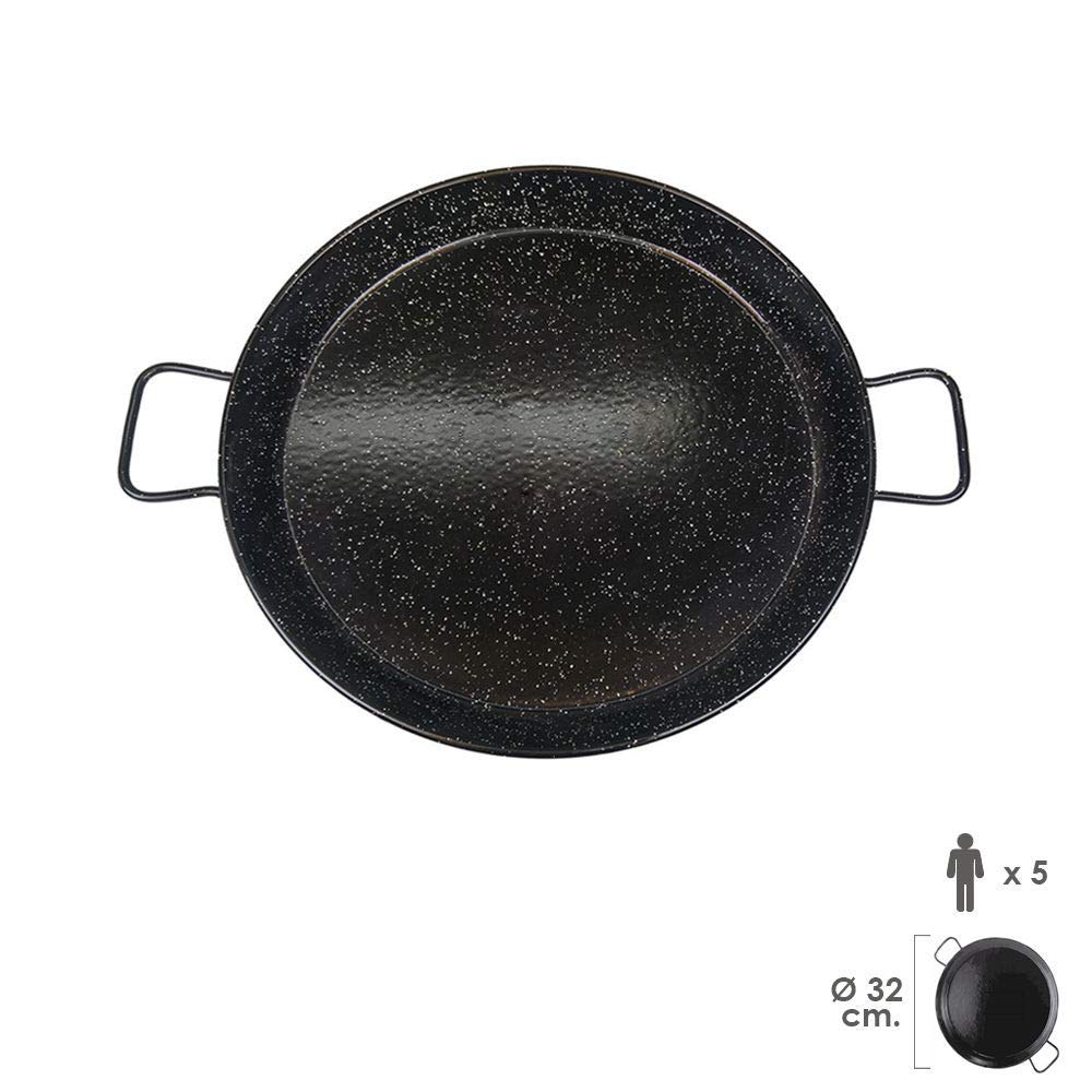 Garcima 13-Inch Enameled Steel Paella Pan, 32cm