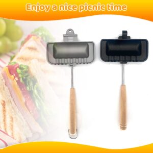 Longzhuo Breakfast Sandwich Maker, Double-Sided Removable Sandwich Baking Pan, Non Stick Frying Pan, Grilled Cheese Maker,Flip Grill Pan, Sandwich Baking Tray for Pancakes, Omelets, and Hot Dog Toast