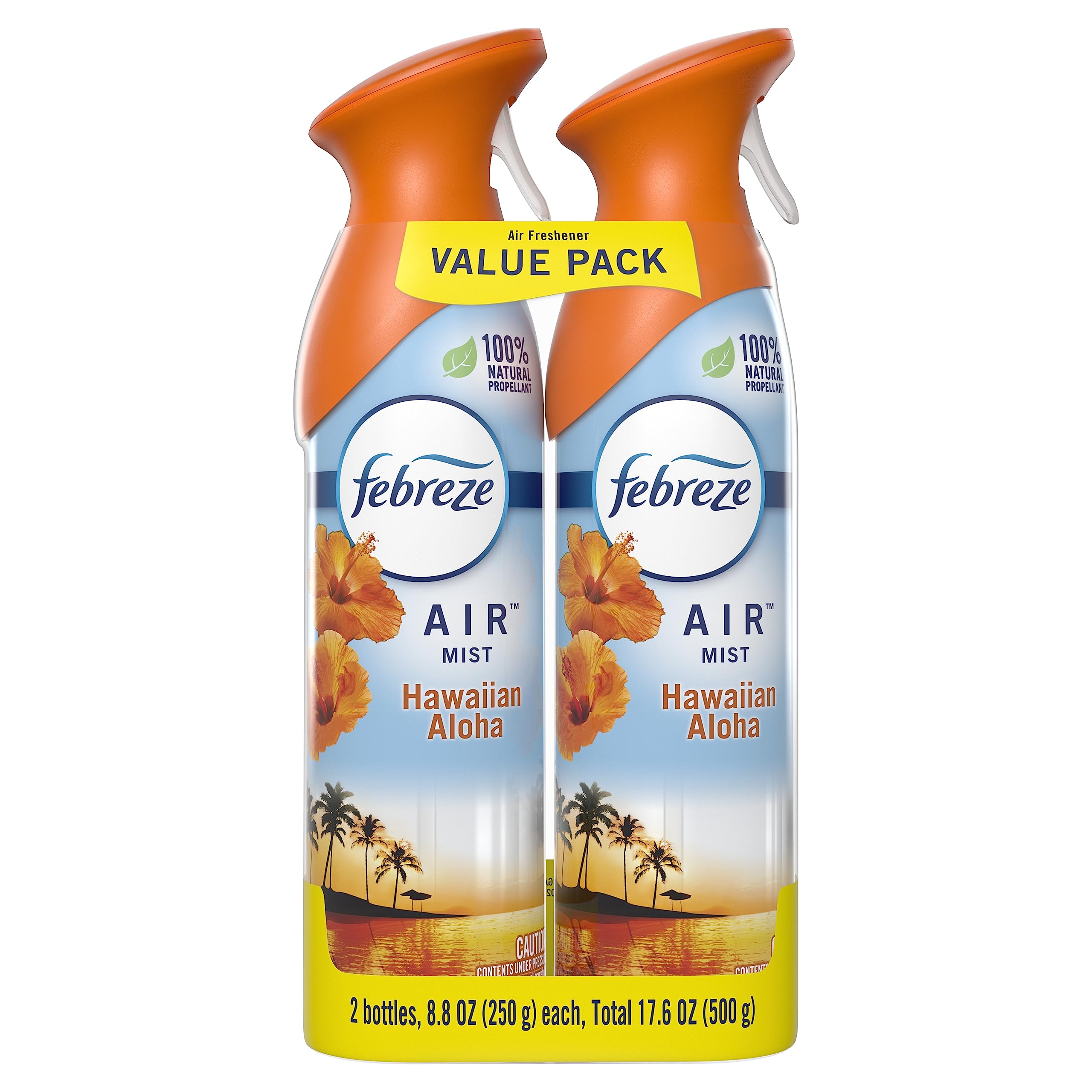 Febreze Odor-Fighting Air Freshener, Hawaiian Aloha, Pack of 2, 8.8 oz each