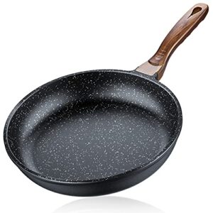 ferlord nonstick frying pan skillet, 9.5" non stick omelette pan egg pan, heating quickly and evenly fewer oil fumes, heat-resistant soft bakelite handle chef's pan for all stove, 100% pfoa &bpa free