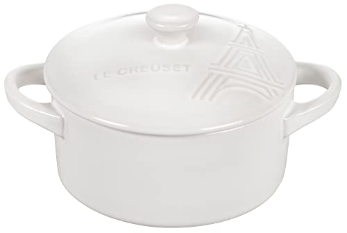 Eiffel Tower Stoneware Mini Cocotte - White