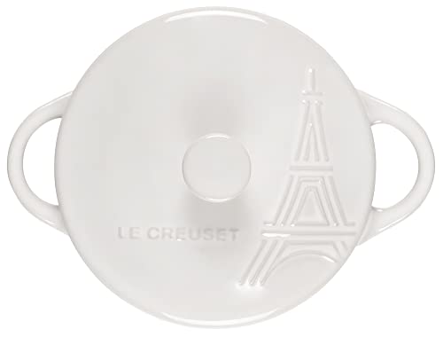 Eiffel Tower Stoneware Mini Cocotte - White