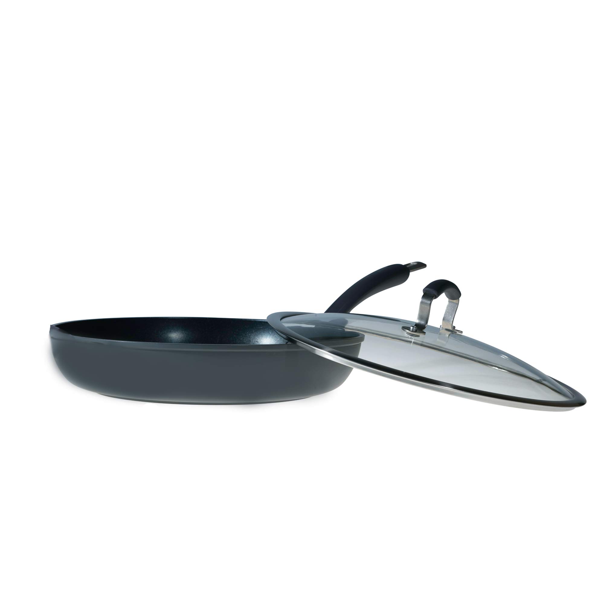 Epicurious Cookware Classic Collection- Induction Dishwasher Safe Oven Safe Non-stick, 13" Covered Hard Anodized Fry Pan