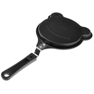 Yardwe Nonstick Iron Grill Pan Frog Shaped Mini Omelette Pan Cartoon Egg Frying Pan Mini Cooking Pan for Fried Eggs and Making Pancake