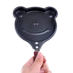 Yardwe Nonstick Iron Grill Pan Frog Shaped Mini Omelette Pan Cartoon Egg Frying Pan Mini Cooking Pan for Fried Eggs and Making Pancake