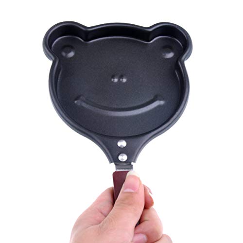 Yardwe Nonstick Iron Grill Pan Frog Shaped Mini Omelette Pan Cartoon Egg Frying Pan Mini Cooking Pan for Fried Eggs and Making Pancake