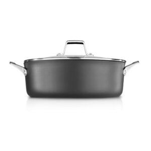 calphalon premier hard-anodized nonstick cookware, 7-quart sauteuse with cover