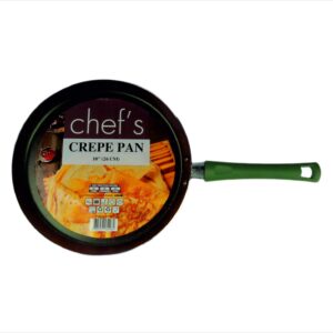 CHEFS 10'' Granite Coating Aluminum Crepe Pan | PFOA Free Nonstick Pan | Great Skillet for Omelette and Crepes | Works with All Heat Sources | Dishwasher Safe Pancake Pan Cookware (Green)