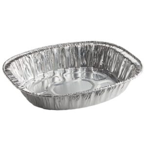 Disposable Oval Roasting Pan - Durable Turkey Roaster Pans Extra Large, Heavy-Duty Aluminum Foil, Deep, Oval Shape for Chicken, Meat, Brisket, Roasting, Baking, Recyclable (20)