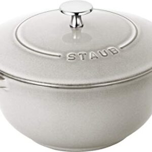 Staub Wa-NABE 40501-478 Wanabe Campagne, L, 7.9 inches (20 cm), Double Handed, Cast Enamel, Pot, Rice Cooking, 3 Cups, Induction Compatible, Compatible