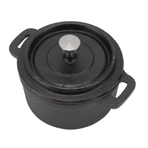 Cast Iron Dutch Oven, Non Stick Camp Dutch Oven Camping Pot with Lid for Outdoor Cooking Baking, 3.9 Inch(Diameter 10CM)