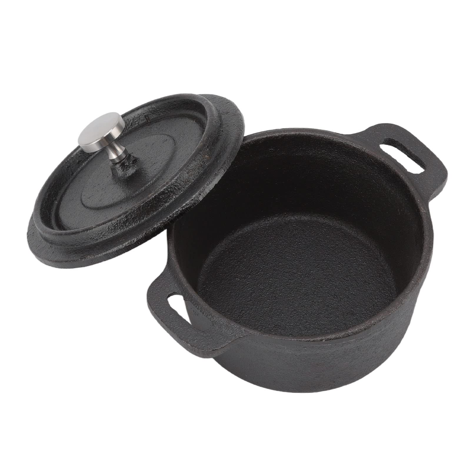 Cast Iron Dutch Oven, Non Stick Camp Dutch Oven Camping Pot with Lid for Outdoor Cooking Baking, 3.9 Inch(Diameter 10CM)