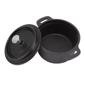 Cast Iron Dutch Oven, Non Stick Camp Dutch Oven Camping Pot with Lid for Outdoor Cooking Baking, 3.9 Inch(Diameter 10CM)