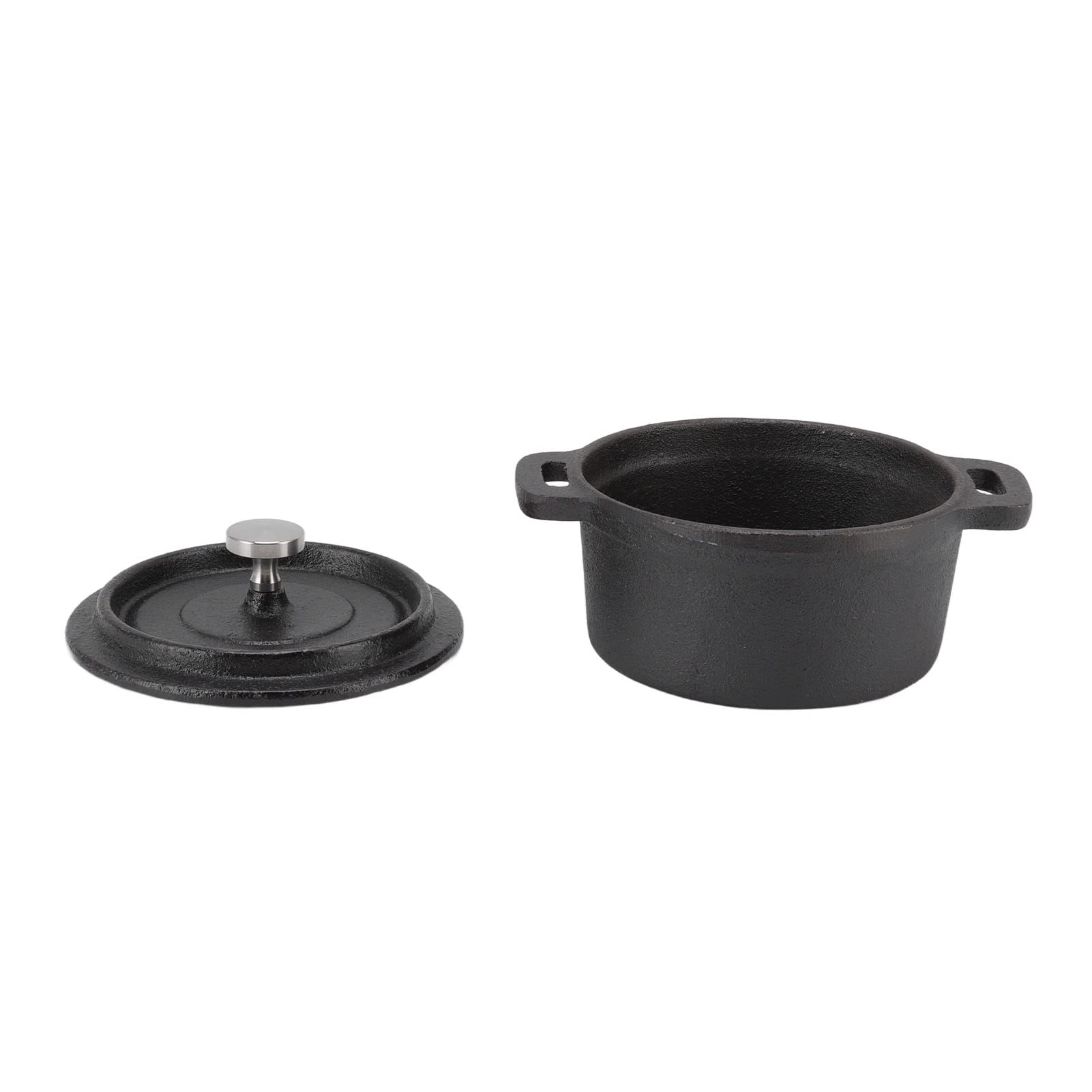 Cast Iron Dutch Oven, Non Stick Camp Dutch Oven Camping Pot with Lid for Outdoor Cooking Baking, 3.9 Inch(Diameter 10CM)