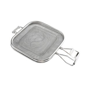 upkoch barbeque grill accessories sandwich maker roasting baking grill: non- stick sandwich panini press making basket bread grill tray crisper tool