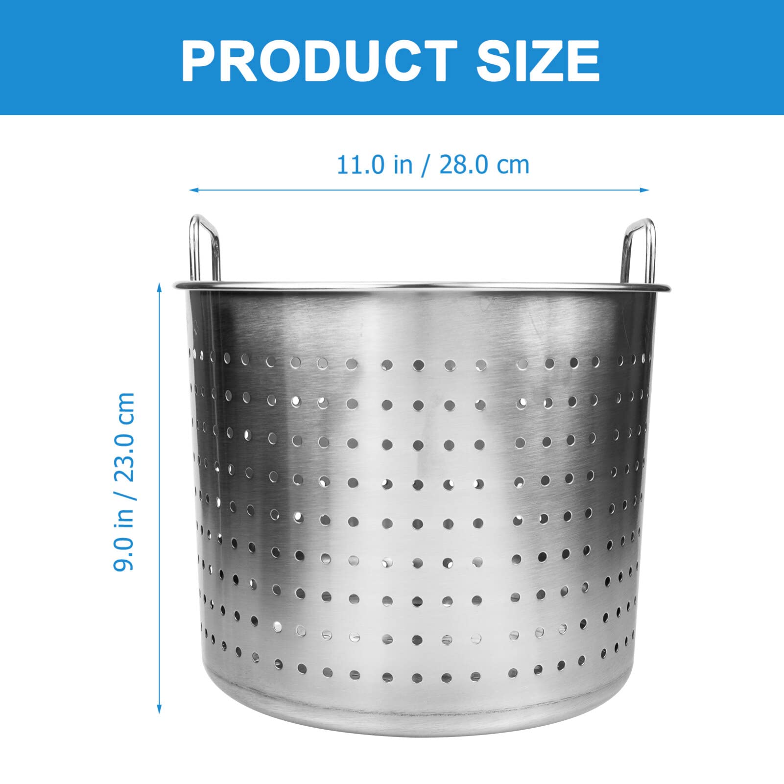 Cabilock Seafood Boiling Pot Metal Leaky Bucket for Kitchen Stainless Steel Crawfish Pot Seafood Boil Pot Multi-use Crawfish Pot Stainless Steel Stock Pot