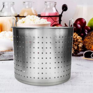 Cabilock Seafood Boiling Pot Metal Leaky Bucket for Kitchen Stainless Steel Crawfish Pot Seafood Boil Pot Multi-use Crawfish Pot Stainless Steel Stock Pot