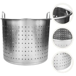 Cabilock Seafood Boiling Pot Metal Leaky Bucket for Kitchen Stainless Steel Crawfish Pot Seafood Boil Pot Multi-use Crawfish Pot Stainless Steel Stock Pot