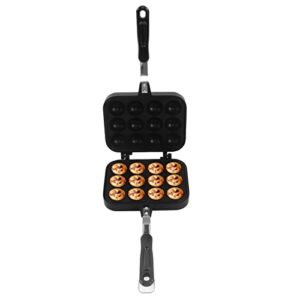 12 holes takoyaki maker, double sided takoyaki pan baking , nonstick grill pan takoyaki grill cake pan, japanese octopus meat ball maker for pancake ball cooking plate