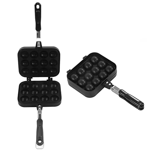 12 Holes Takoyaki Maker, Double Sided Takoyaki Pan Baking , Nonstick Grill Pan Takoyaki Grill Cake Pan, Japanese Octopus Meat Ball Maker for Pancake Ball Cooking Plate