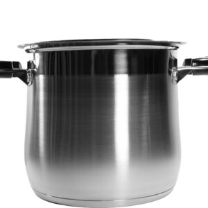 10 Qt Stock Pot 18/10 Stainless Steel Super Double Capsulated Bottom w/Glass Lid