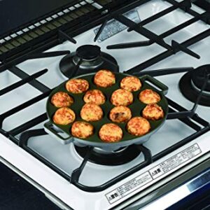 Pearl Metal D-6535 DECSEII Fluorine Processed Takoyaki Pan, 14 Holes